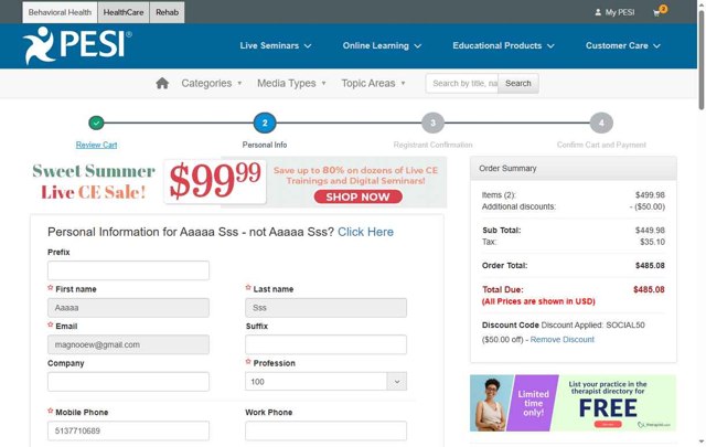 PESI Discount Codes - $50 Off (8 Verified) Aug 2025