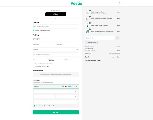 Pestie Promo Codes (5 Verified) - 10% Off Sitewide Jun 2025