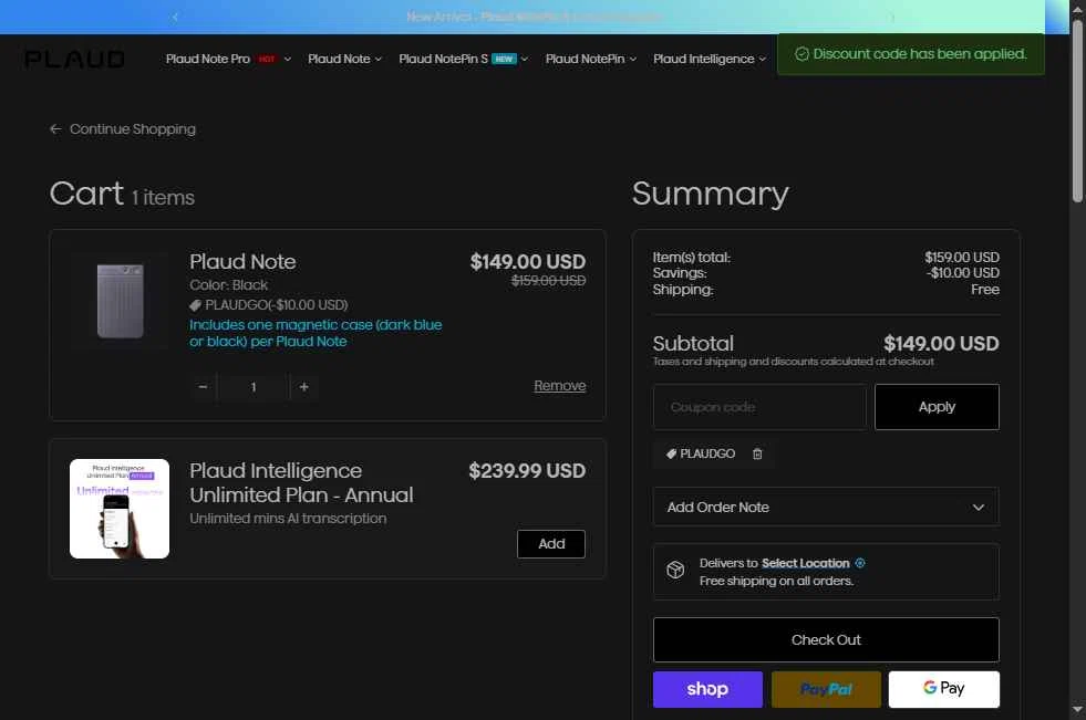 Plaud.ai Promo Codes - $5 Off (5 Verified) Feb 2026