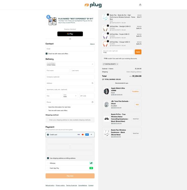 Plug Tech Promo Codes - $10 Off (27 Verified) Oct 2025