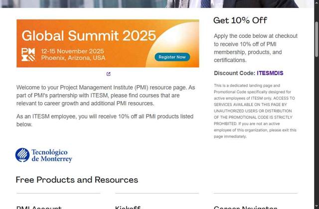 PMI Promo Codes (2 Verified) - 10% Off w/Code Sep 2025