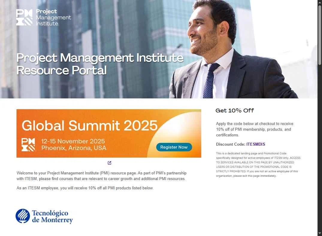 PMI Promo Codes (2 Verified) - 10% Off w/Code Oct 2025