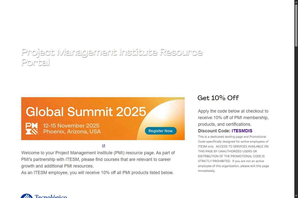 PMI Promo Codes - 10% Off w/Code (2 Verified) Dec 2025