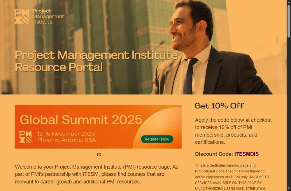 PMI Promo Codes - 10% Off w/Code (2 Verified) Nov 2025