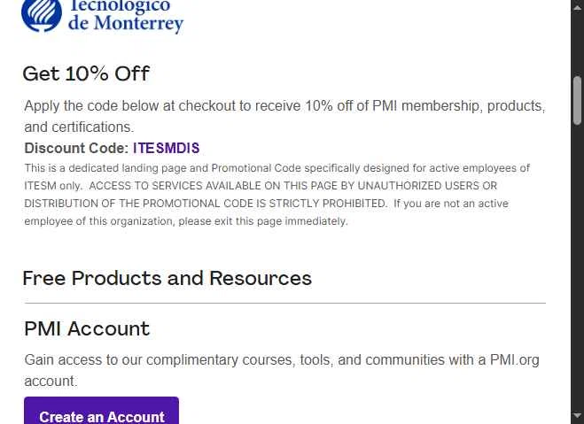 PMI Promo Codes - 10% Off w/Code (2 Verified) Dec 2025