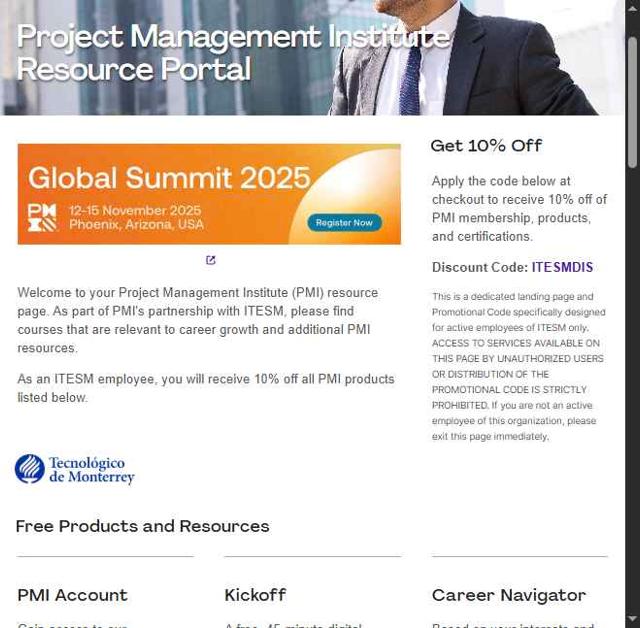 PMI Promo Codes (2 Verified) - 10% Off w/Code Oct 2025