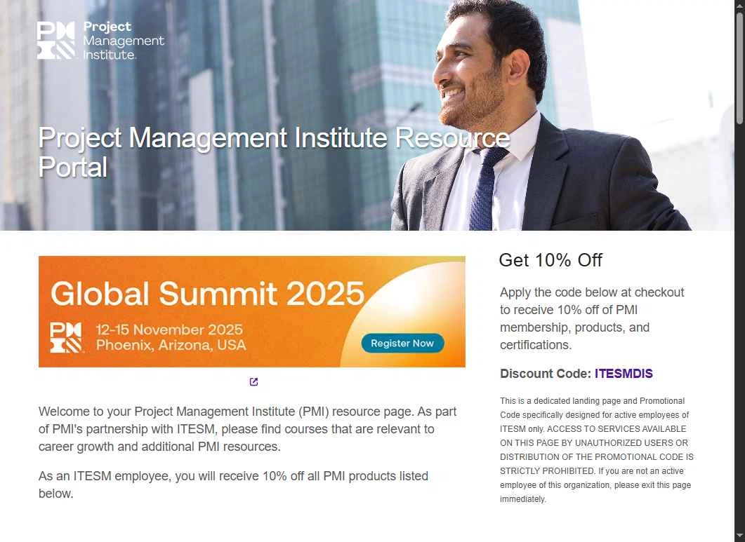 PMI Promo Codes - 10% Off w/Code (2 Verified) Nov 2025