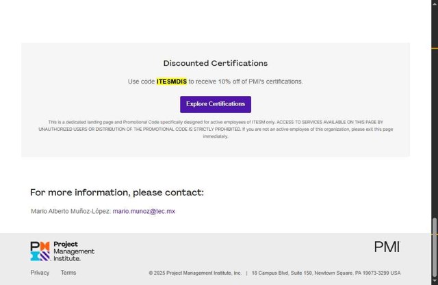 PMI Promo Codes (2 Verified) - 10% Off w/Code May 2025