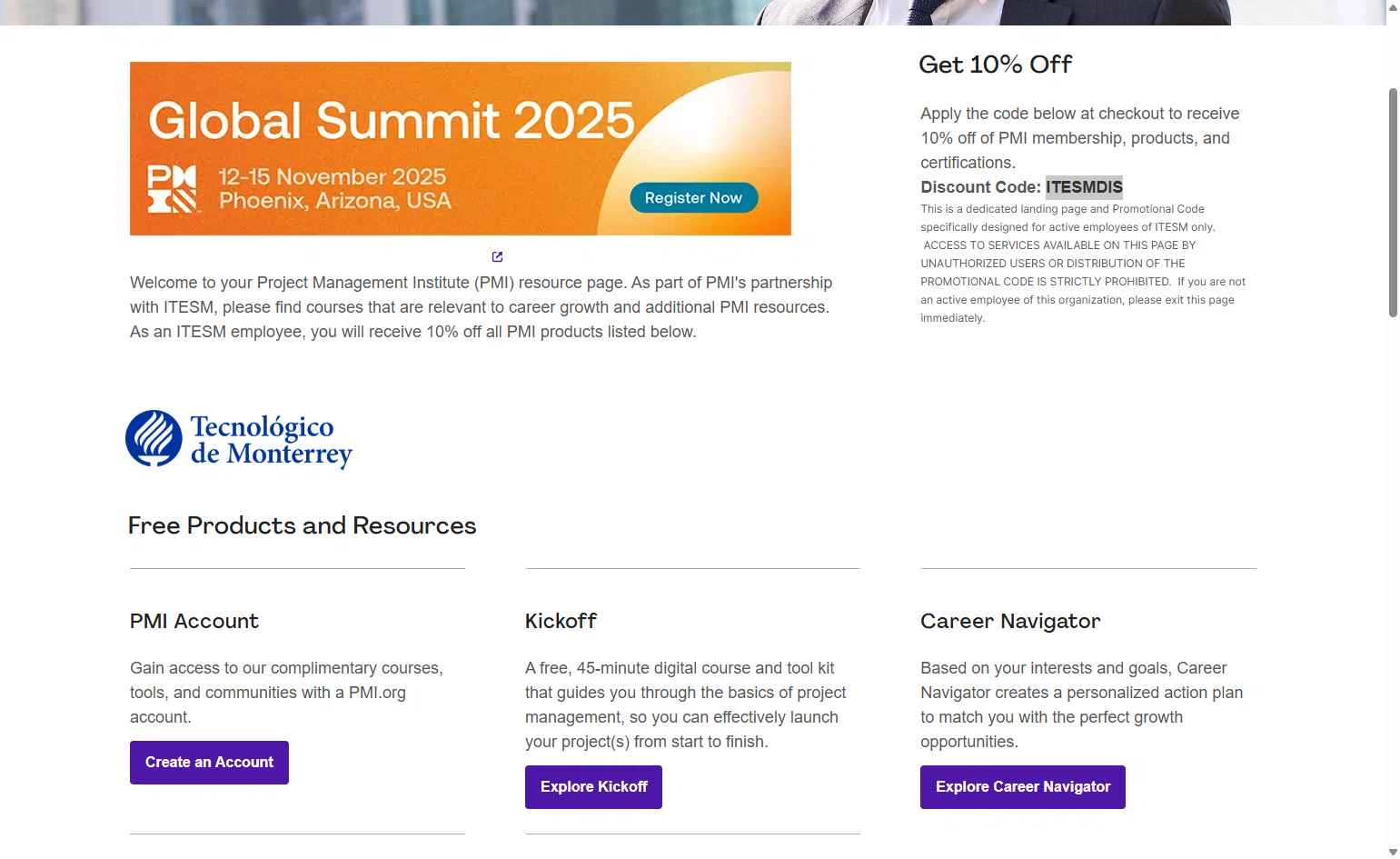 PMI Promo Codes - 10% Off w/Code (2 Verified) Jan 2026