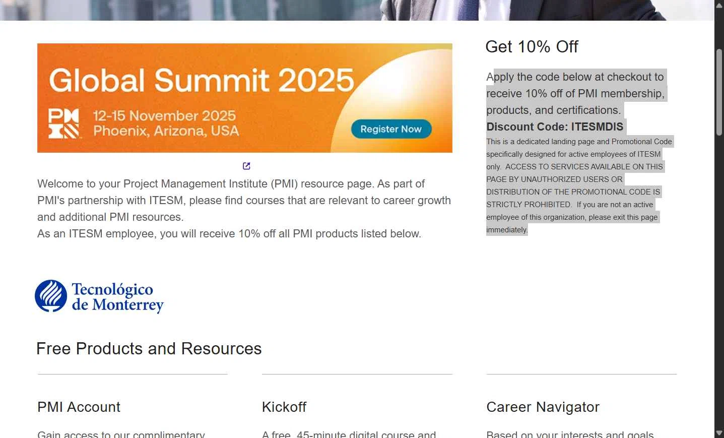 PMI Promo Codes - 10% Off w/Code (2 Verified) Dec 2025