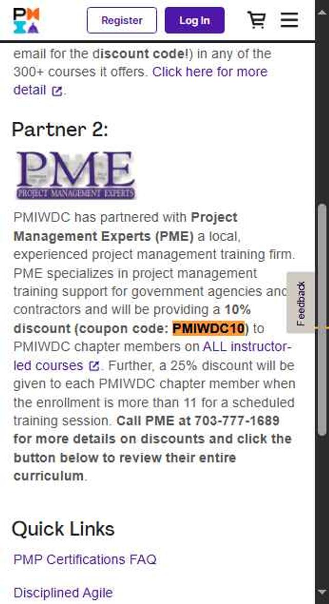 PMI Promo Codes (2 Verified) - 10% Off w/Code Oct 2025