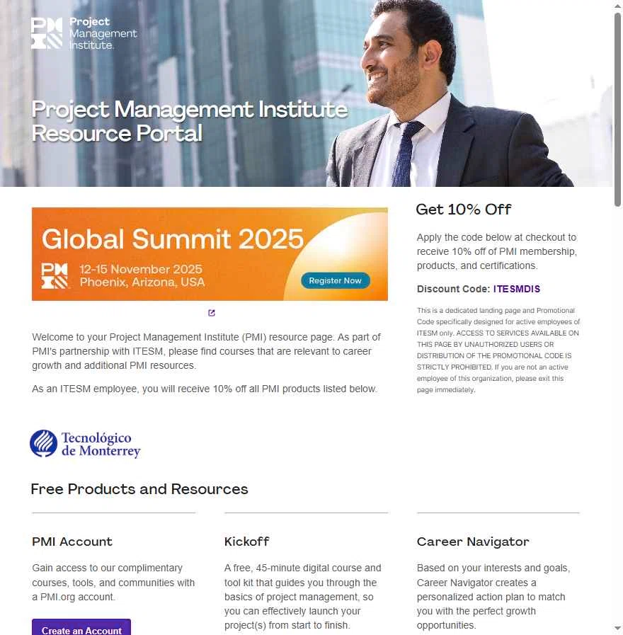 PMI Promo Codes - 10% Off w/Code (2 Verified) Nov 2025