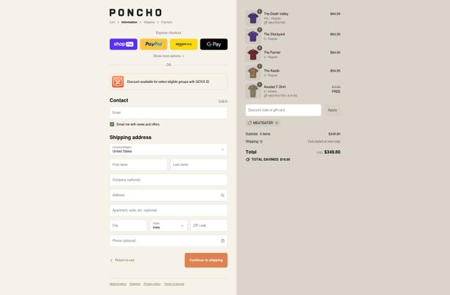 Poncho Outdoors Promo Codes - 15% Off Coupons Oct 2025