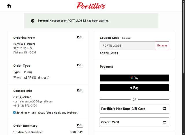Portillo's Promo Codes (4 Verified) - 50% Off Oct 2025