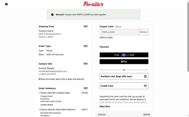 Portillo's Promo Codes (4 Verified) - 50% Off Sep 2025