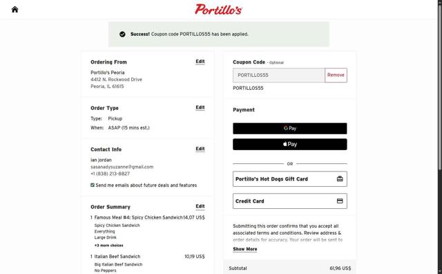 Portillo's Promo Codes (4 Verified) - 50% Off Sep 2025