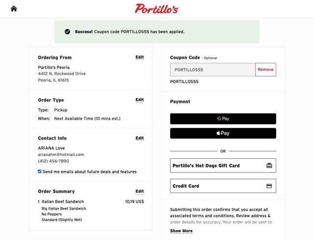Portillo's Promo Codes (5 Verified) - 20% Off Jun 2025