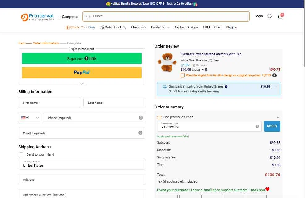 Printerval Promo Codes - 15% Off (5 Verified) Dec 2025