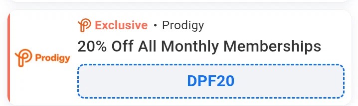 Prodigy Promo Codes (2 Verified) - 25% Off w/Code Oct 2025