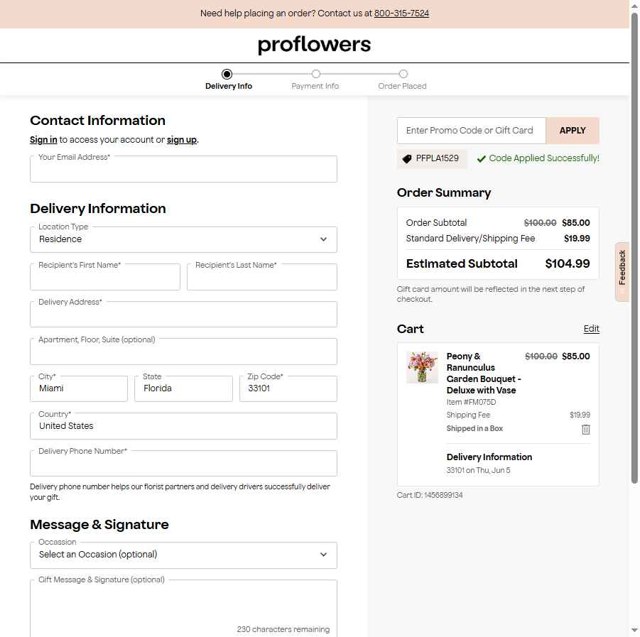 ProFlowers Promo Codes (9 Verified) - 25% Off Jun 2025