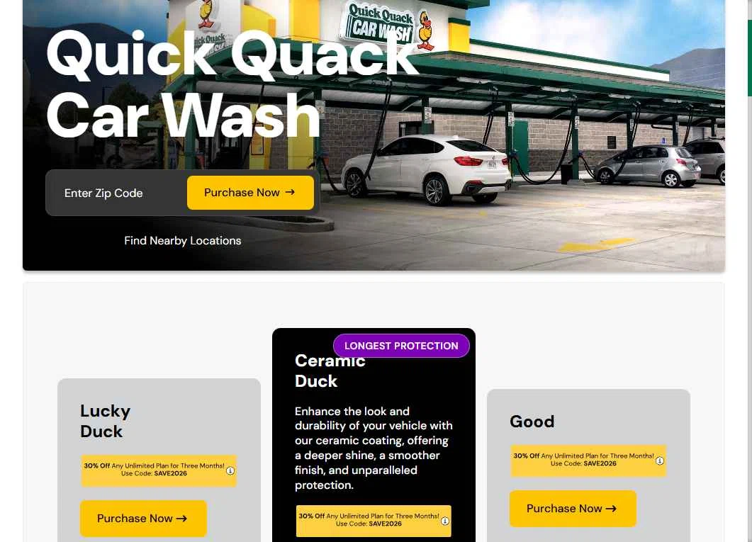 Quick Quack Car Wash Promo Code - 55% Off Feb 2026