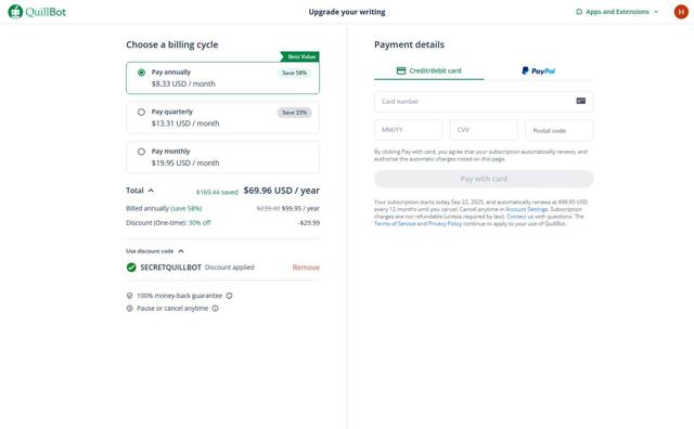 QuillBot Promo Codes (12 Verified) - 30% Off w/Code Oct 2025