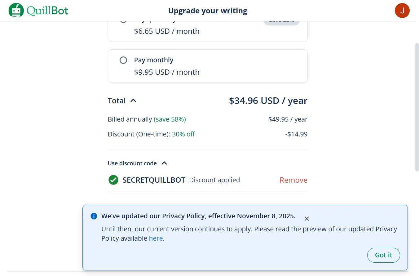 QuillBot Promo Codes - 30% Off (12 Verified) Nov 2025