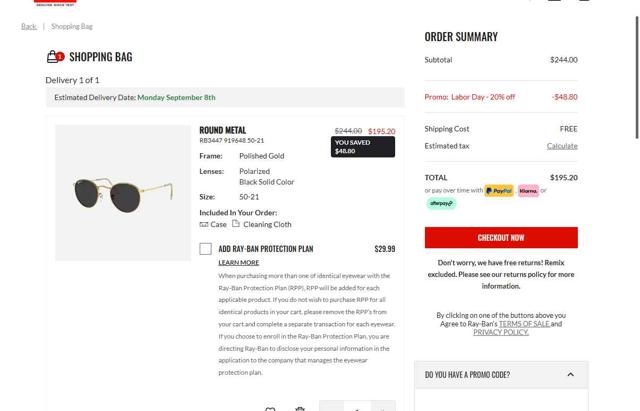 Ray-Ban Discount Codes - $10 Off (1 Verified) Oct 2025