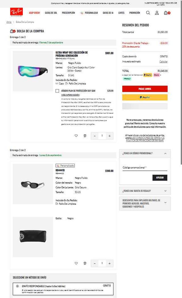 Ray-Ban Discount Codes - $10 Off (1 Verified) Sep 2025