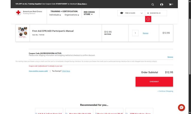 American Red Cross Promo Codes - 10% Off Aug 2025