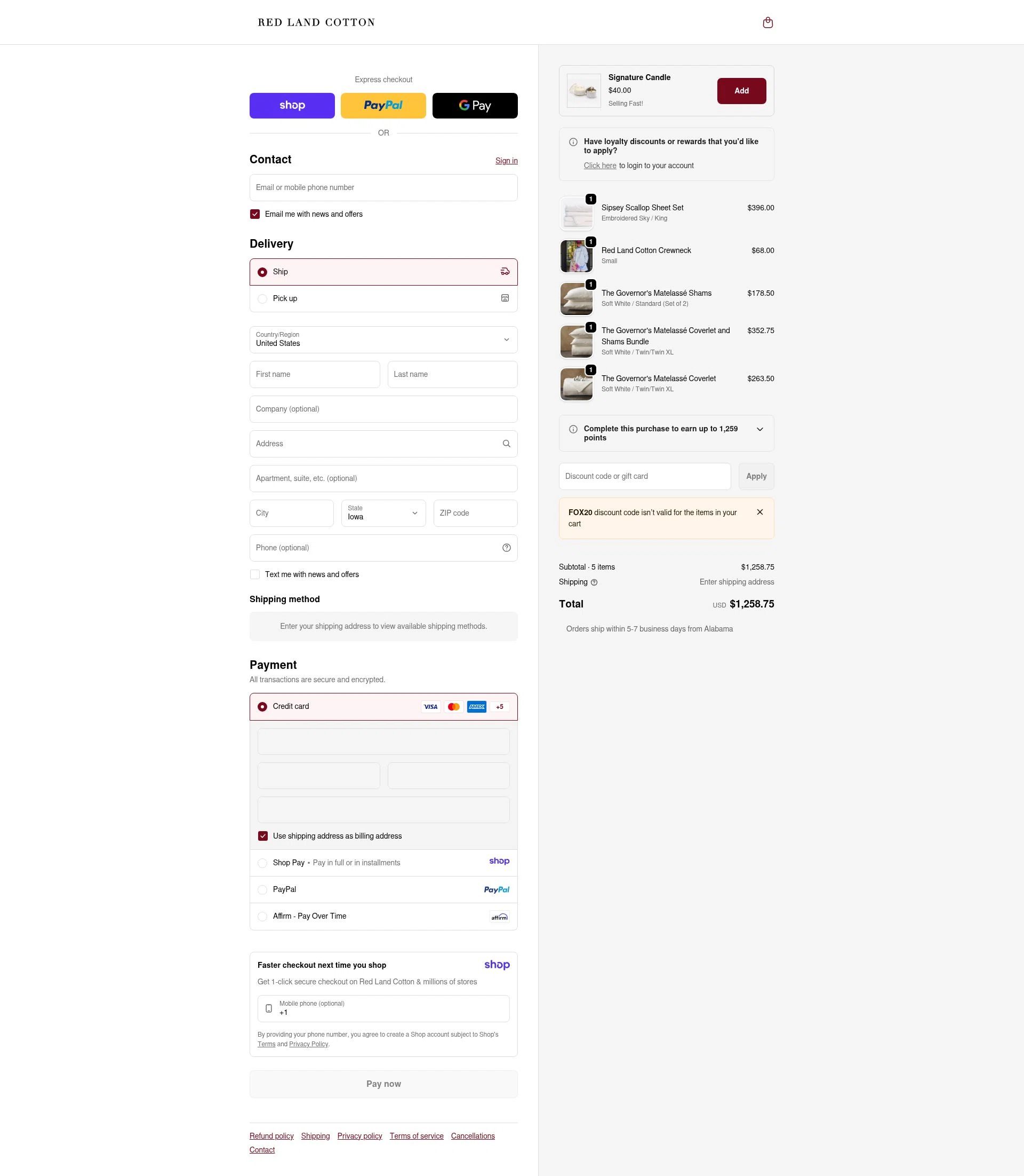 Red Land Cotton Promo Code - 20% Off (Verified) Jan 2026