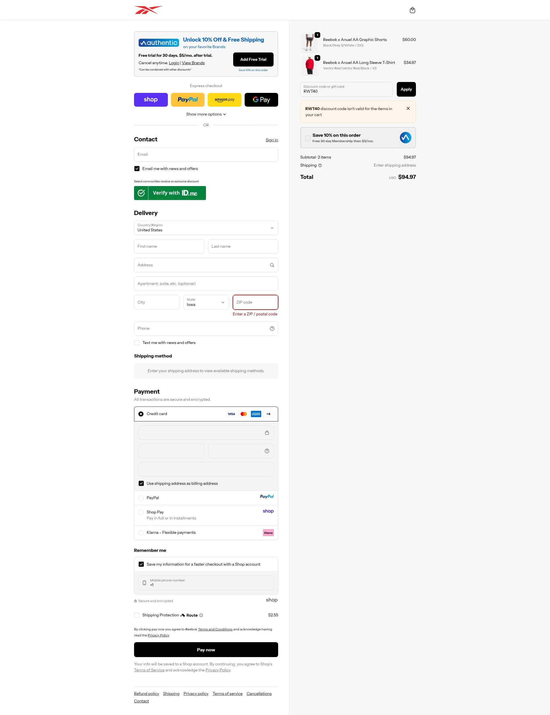 Reebok Promo Codes - 15% Off (2 Verified) Nov 2025