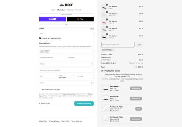 Reef Promo Codes (6 Verified) - 20% Off Sitewide Jul 2025