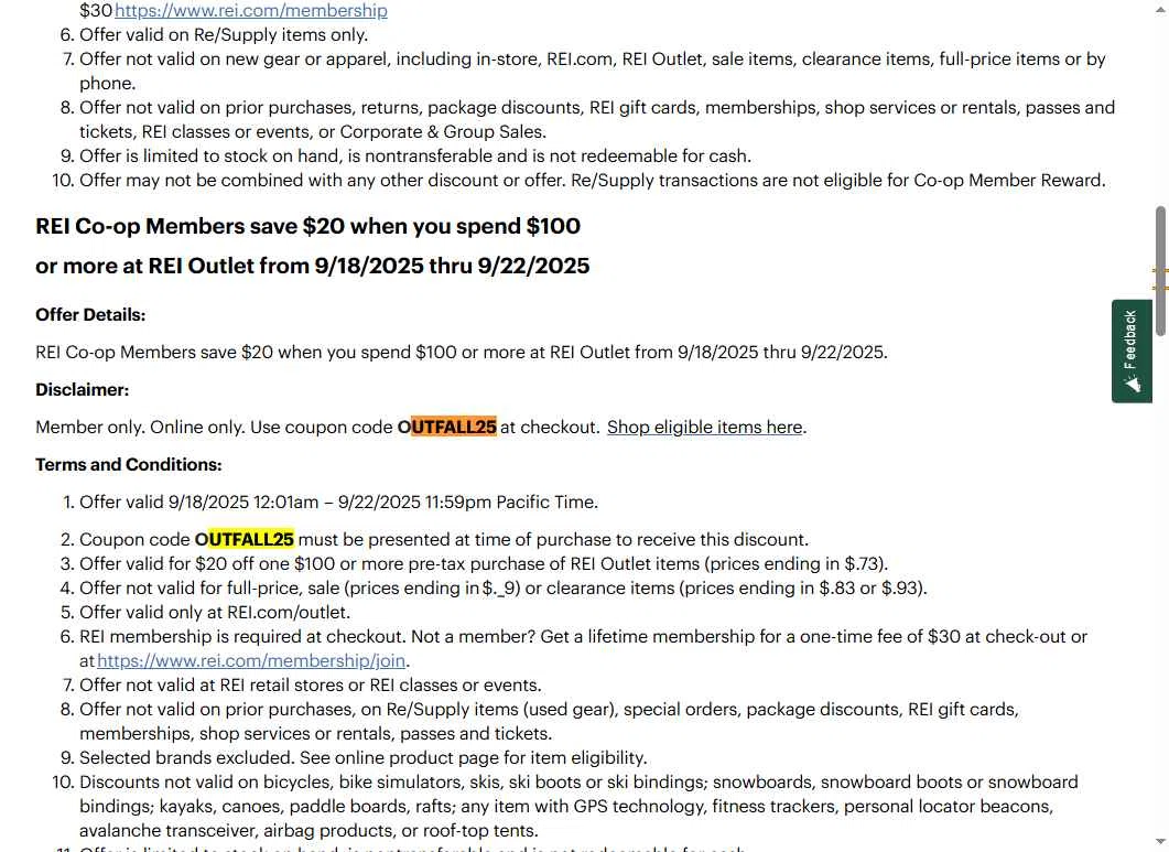 REI Promo Codes - 25% Off w/Code (2 Verified) Nov 2025