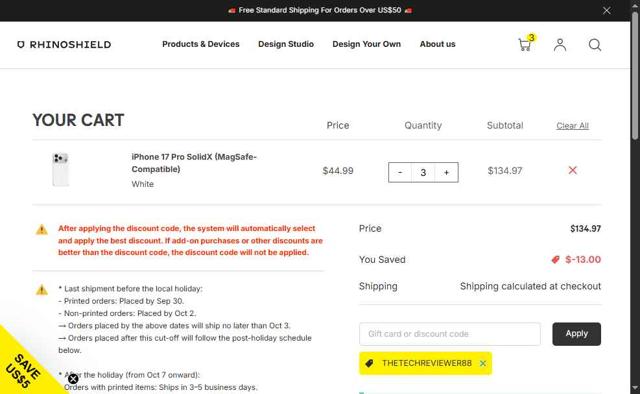 RhinoShield Promo Codes (3 Verified) - 10% Off Oct 2025