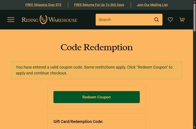 Riding Warehouse Promo Codes - $20 Off Coupons Aug 2025