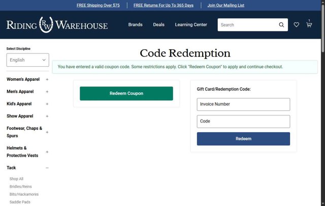 Riding Warehouse Promo Codes - 10% Off Jul 2025