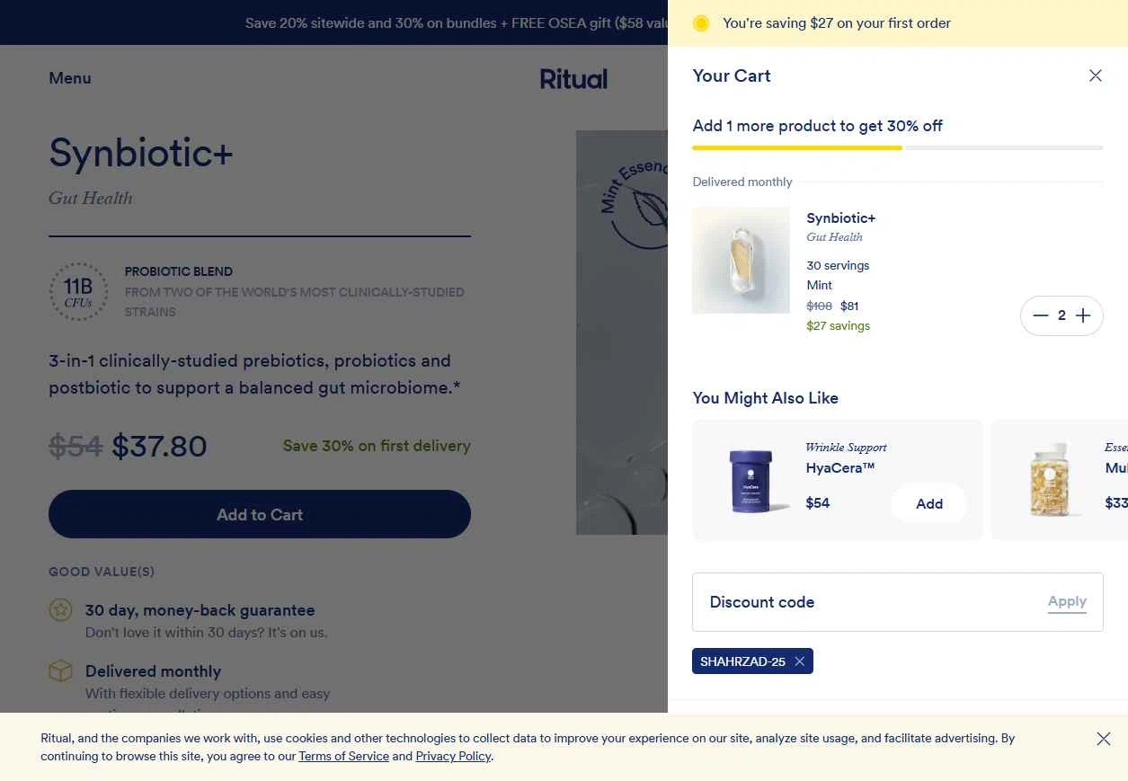 Ritual Promo Codes - 25% Off (50 Verified) Dec 2025