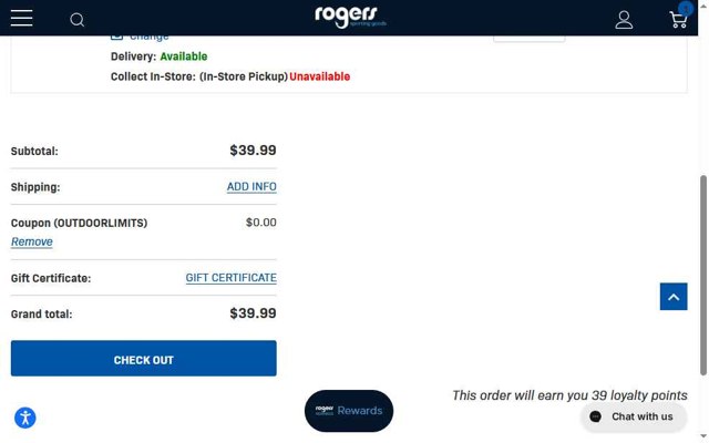 Rogers Sporting Goods Promo Codes - $20 Off Aug 2025