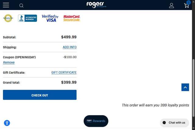 Rogers Sporting Goods Promo Codes - 20% Off Oct 2025