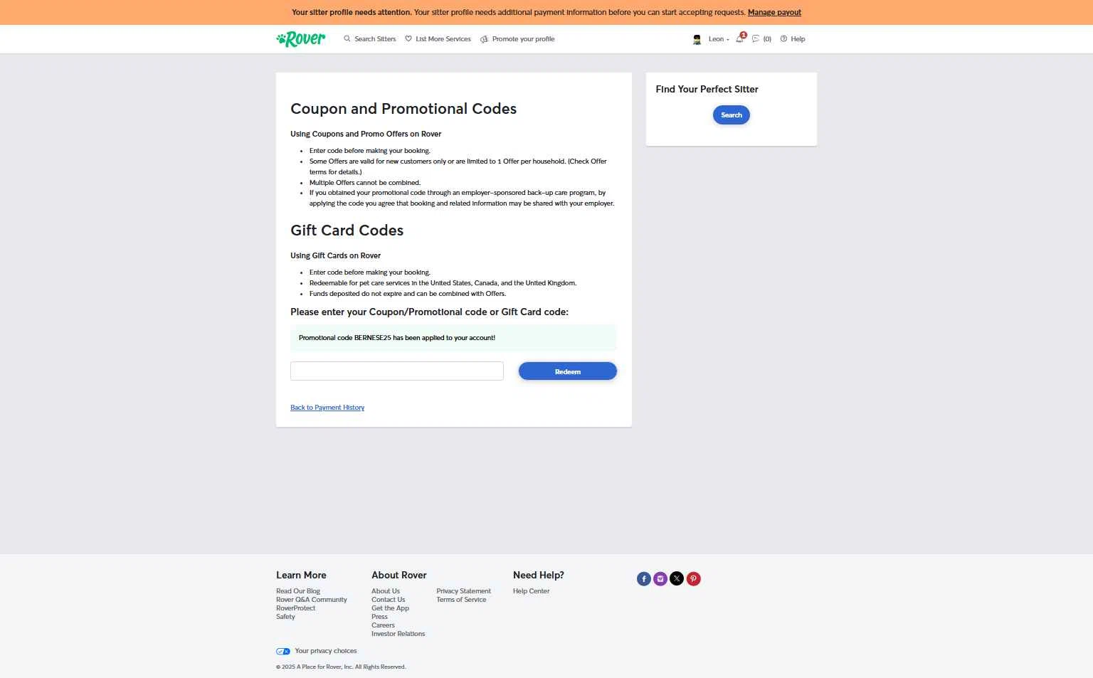 Rover Promo Codes - $35 Off (3 Verified) Dec 2025