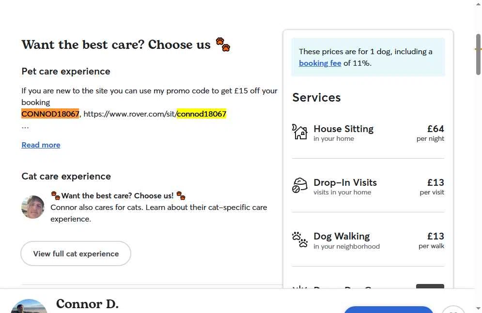 Rover Promo Codes (3 Verified) - $15 Off w/Code Oct 2025