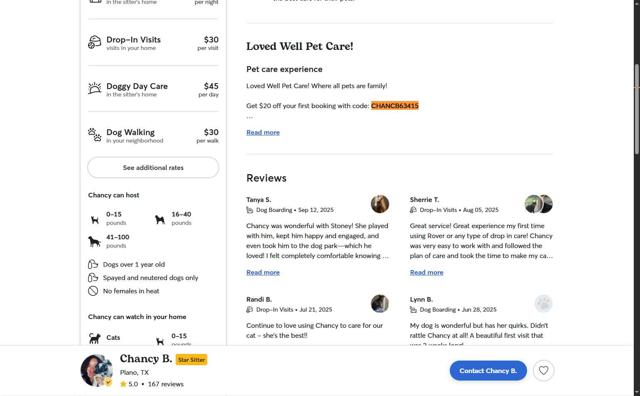 Rover Promo Codes (2 Verified) - $20 Off w/Code Oct 2025