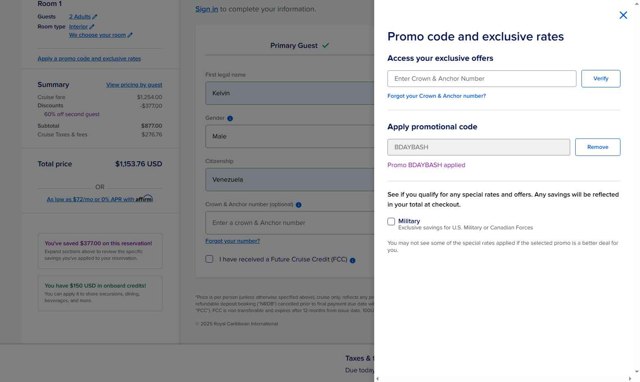 Royal Caribbean Promo Codes (3 Verified) - 60% Off Jun 2025