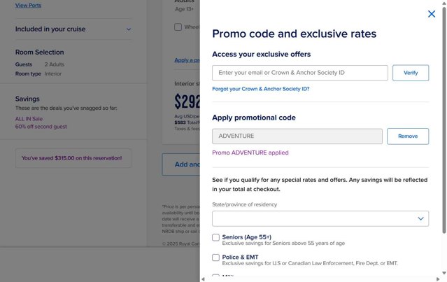 Royal Caribbean Promo Codes (2 Verified) - 60% Off Aug 2025