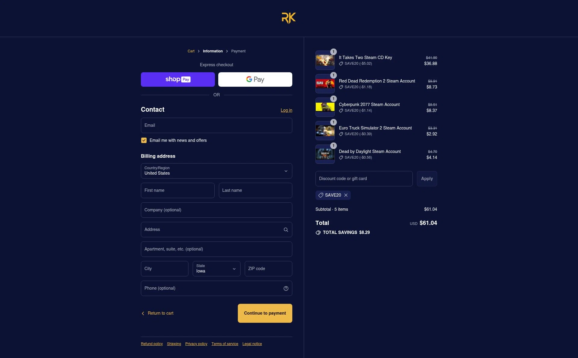 RoyalCDKeys Promo Codes - 15% Off Coupons Mar 2026