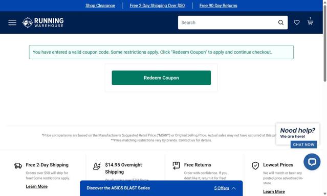 Running Warehouse Promo Code (3 Verified) - 10% Off Oct 2025