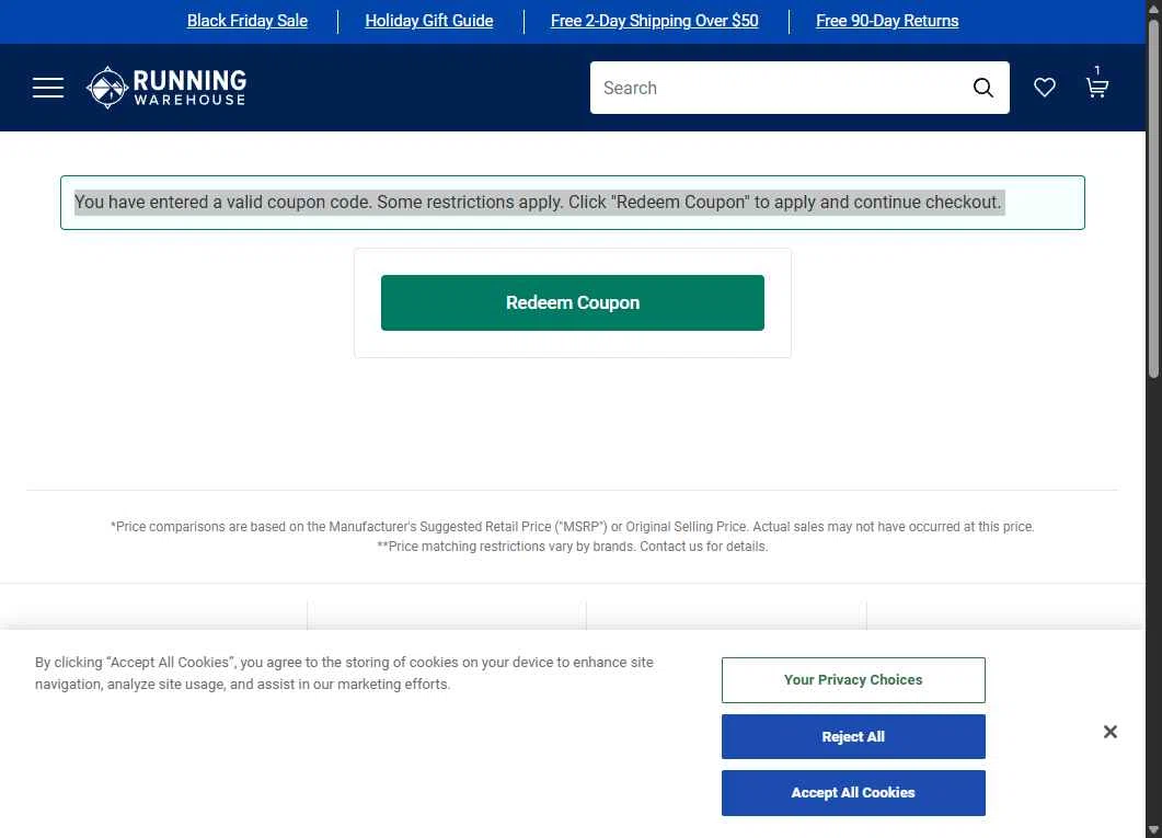 Running Warehouse Promo Code - 20% Off December 2025