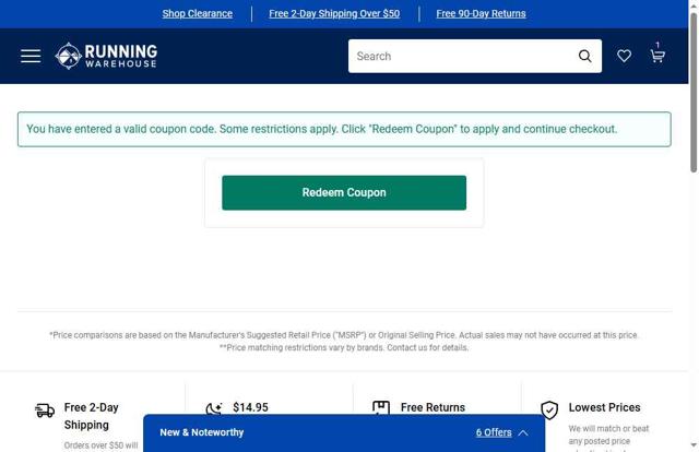 Running Warehouse Promo Code (3 Verified) - 10% Off Sep 2025