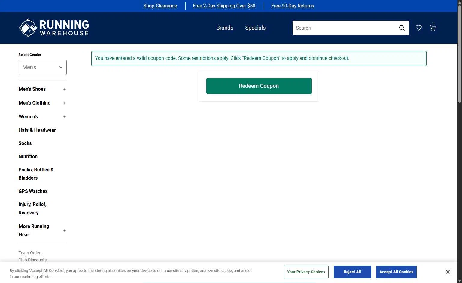 Running Warehouse Promo Codes - 20% Off November